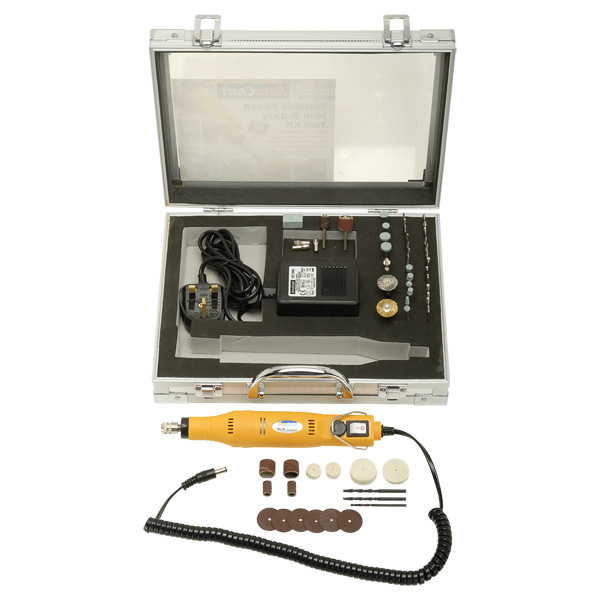 Rotacraft RC18 Variable Speed Rotary Tool Kit | Rapid Online