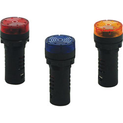 Europa 22mm Flashing LED Pilot Lamps with Buzzer | Rapid Electronics