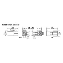 Mini Universal Mate-N-Lok Pin Housing Sealed Double Row | Rapid Online