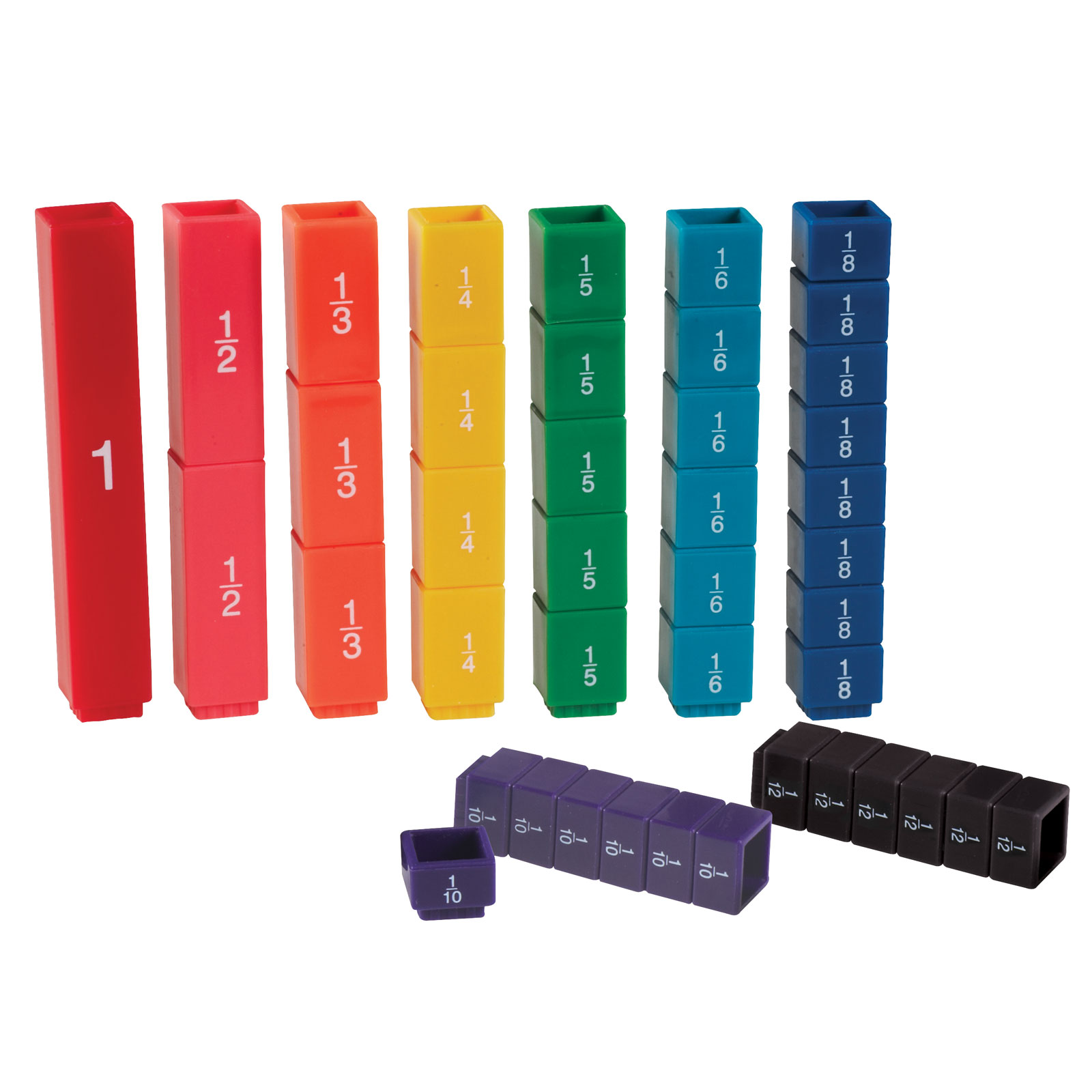 Learning Resources Fraction Tower Fraction Cube Sets | Rapid Online