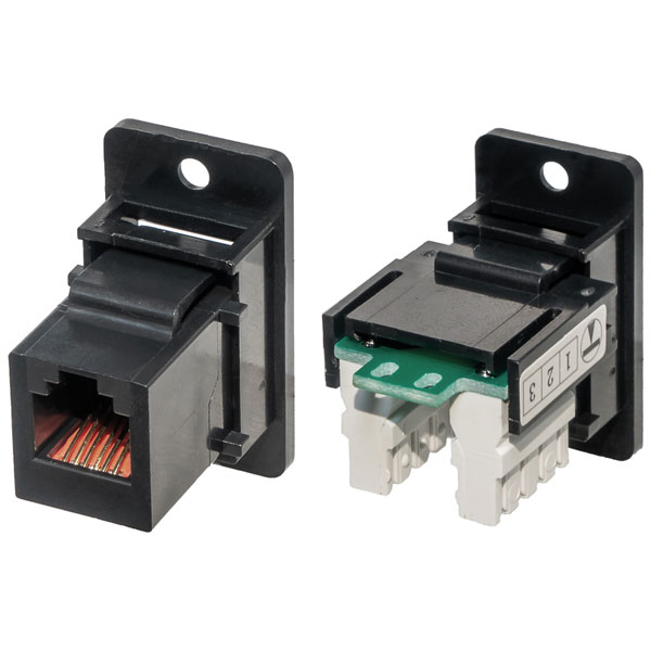 RJ12 6p6c Low Profile Panel Mount Coupler | Rapid Electronics