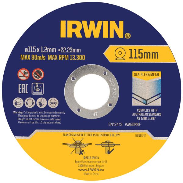 Metal Cutting Disc 115 x 1.2 x 22.2mm Tin of 10 | Rapid Electronics