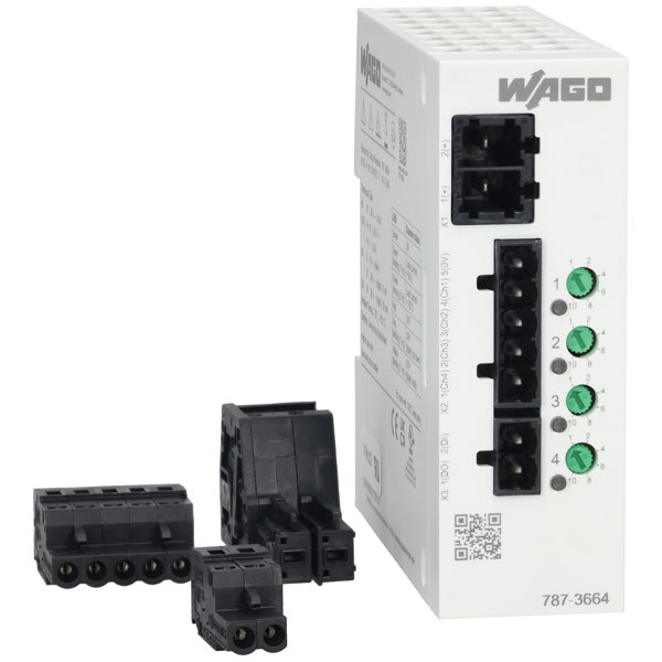WAGO Multi-channel 24V 10A Adjustable Circuit Breakers | Rapid Electronics