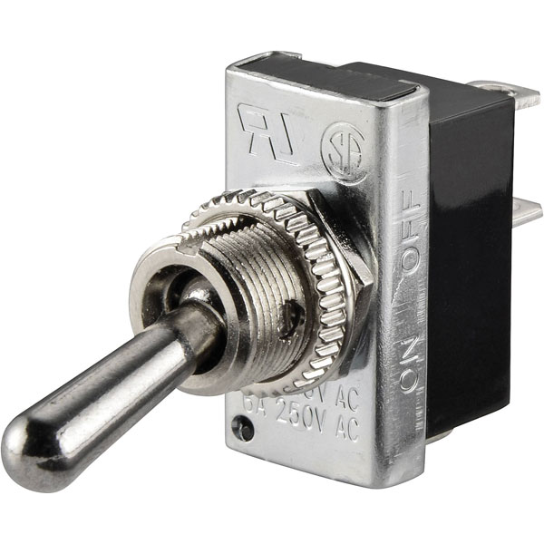 597256 - Toggle switch,Panel Mount,Off/On,SPST,Quick Connect,Lever ...