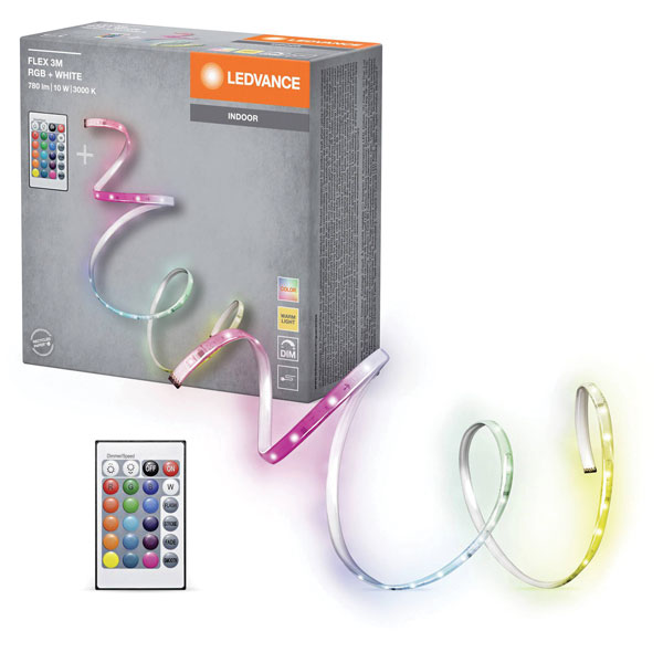 LEDVANCE 605833 Flex RGB With Remote Control 3M RGB + RC Warm White ...