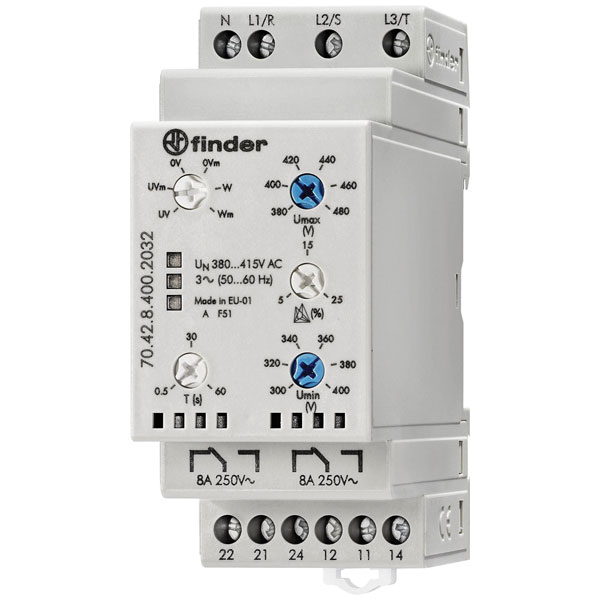 Finder Control Relays Monitoring relay 610131 | Rapid Electronics