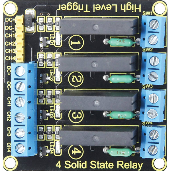Joy-It 4 channel Solid State Relay board | Rapid Electronics