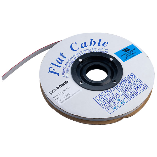 Rapid 30m Reel 9 Way Grey Ribbon Cable | Rapid Online