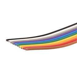 Rapid 30m Reel 10 Way Rainbow Ribbon Cable | Rapid Electronics