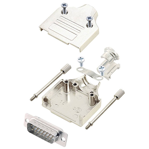 Encitech 6355-8006-02 MHDM-15-DMP-W-K D-Sub Pin Strip set 15 Pins solder | Rapid Electronics