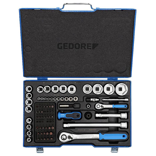 Gedore 1550691 Socket Wrench Set 1/4" + 1/2" 81 pieces | Rapid Electronics