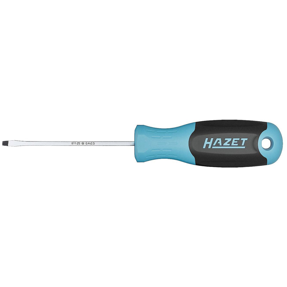 Hazet 811-25 Slotted Screwdriver 2.5mm Blade Width 75mm Length | Rapid Electronics