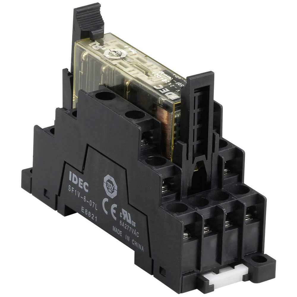 IDEC SF1V-6-07L Relay Socket 6-PIN for RF1V Series 75x29.8x58.9mm DIN Rail | Rapid Electronics