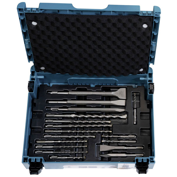 Makita E-17790 step Drill Bit set 17-piece SDS Plus with MAKPAC case ...