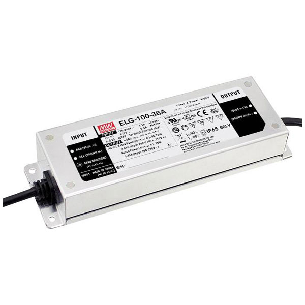 Mean Well ELG-100-24A-3Y LED driver 96W adjustable voltage/current | Rapid Electronics