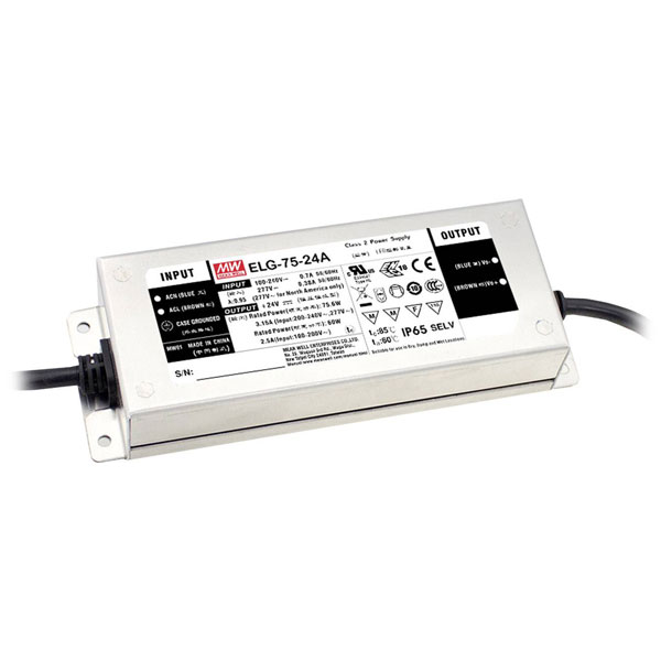 Mean Well ELG-75-36AB-3Y elg series LED driver 75.6W 32.4-39.6V dimmable | Rapid Electronics