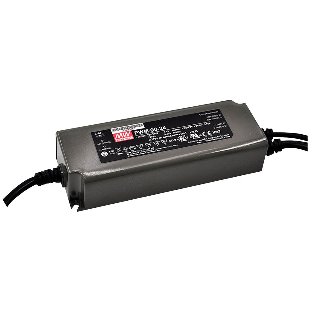Mean Well PWM-90-24DA2 LED driver 90W 3.75A 24V 1 pc | Rapid Electronics