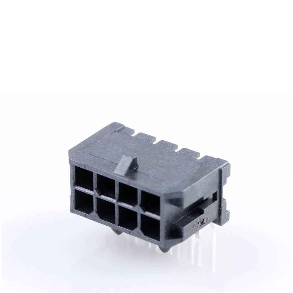 Molex 430450802 Micro-fit Header 8 Pins 3mm Pitch Gold PCB Lock Black ...