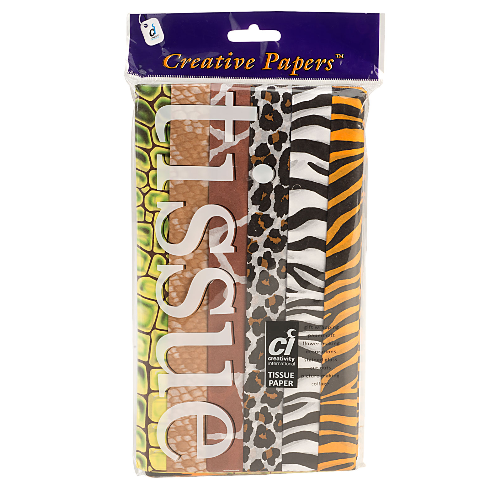 Rapid Safari Print Tissue Paper Multicoloured - Pack of 24 | Rapid Online