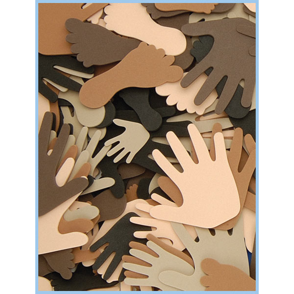 Multicultural Eva Hands and Feet - Pack of 180 | Rapid Online