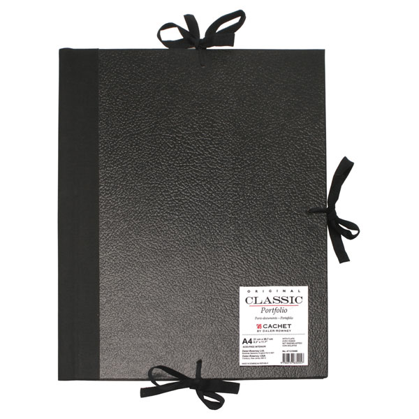 Black Classic Portfolio with Flaps A4 | Rapid Electronics