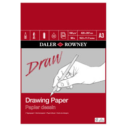 Daler-Rowney Drawing Medium Grain Pad A3 160G 50Sh | Rapid Electronics