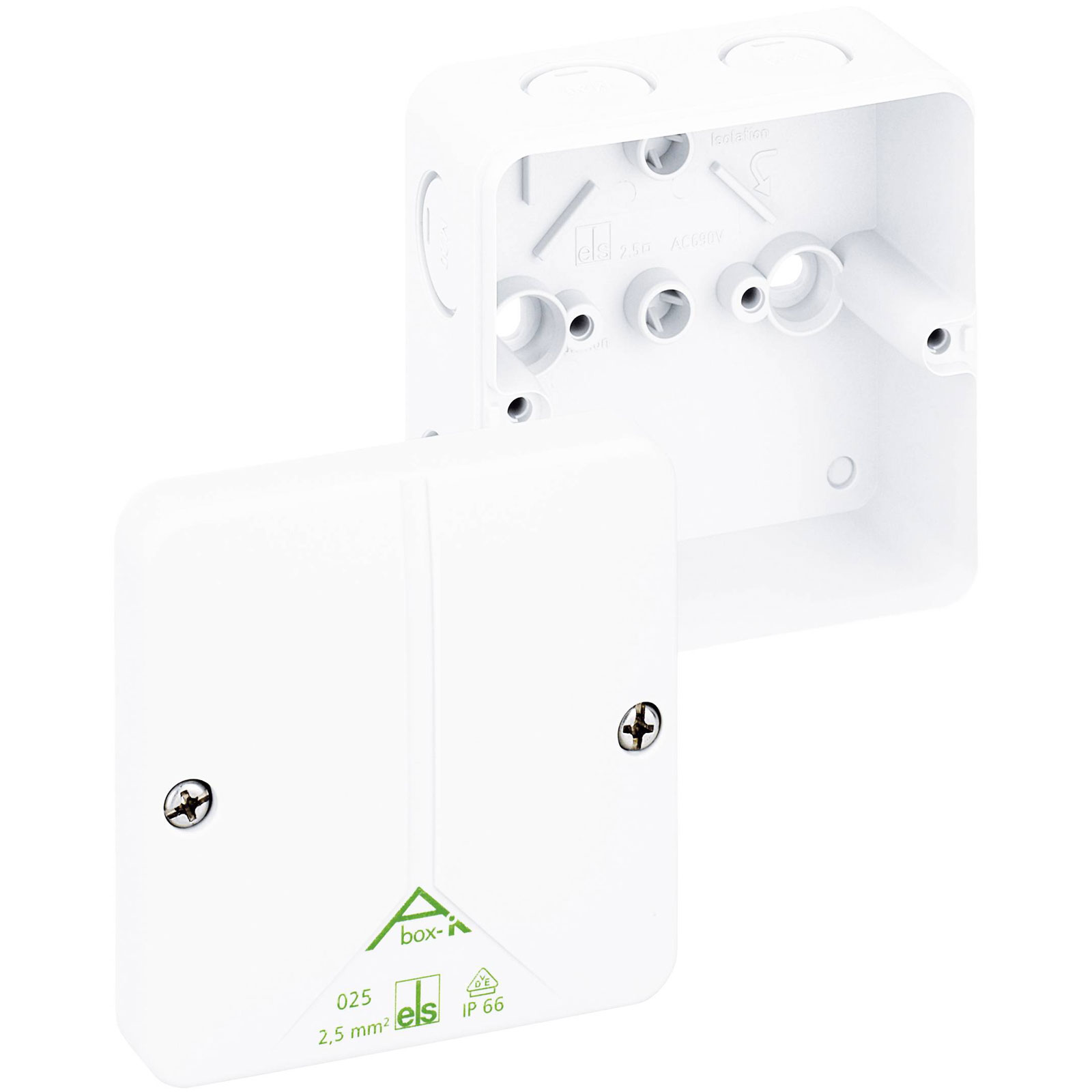 Spelsberg 48990201 Joint Box 82x82x52mm IP66 weather-resistant white ...