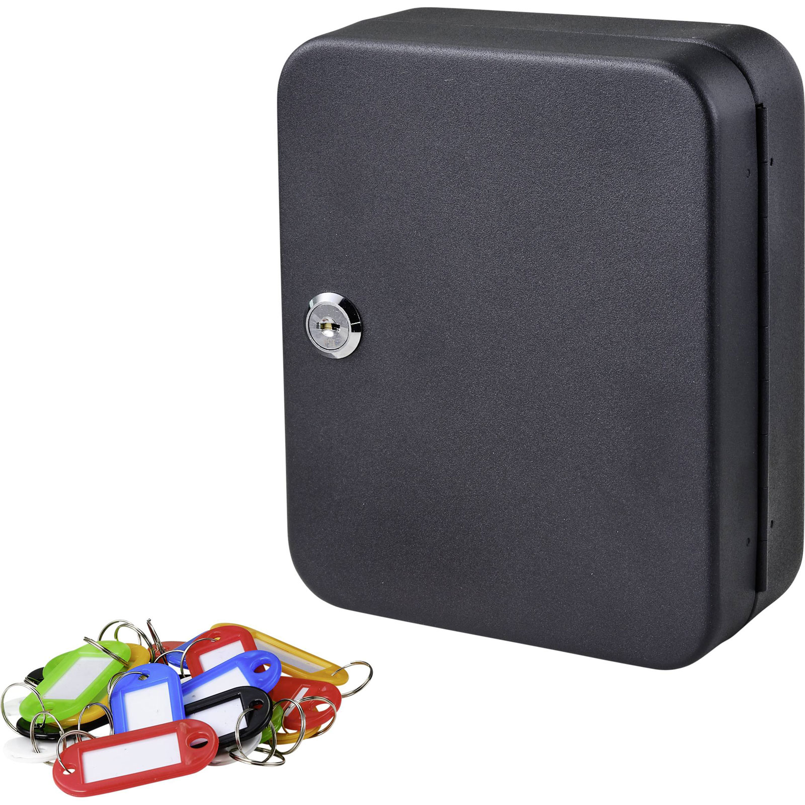Sygonix SY-4737740 Key Cabinet 20 hooks black secure key storage ...
