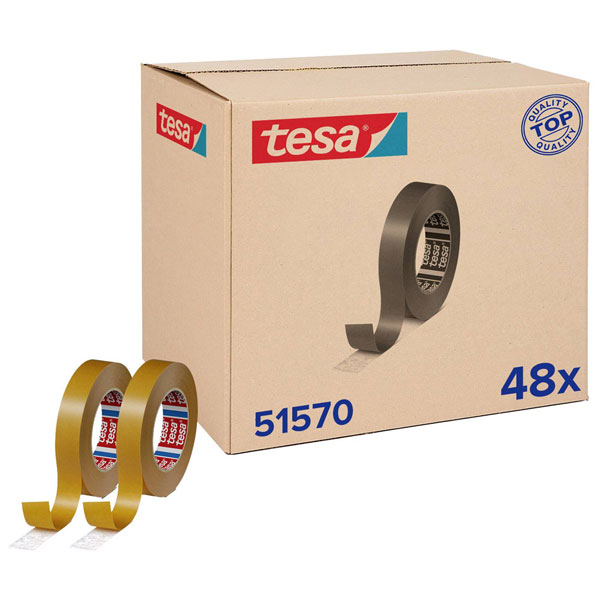 tesa 51570-00002-00 tesafix double-sided Tape 50m x 25mm 48pcs ecru ...