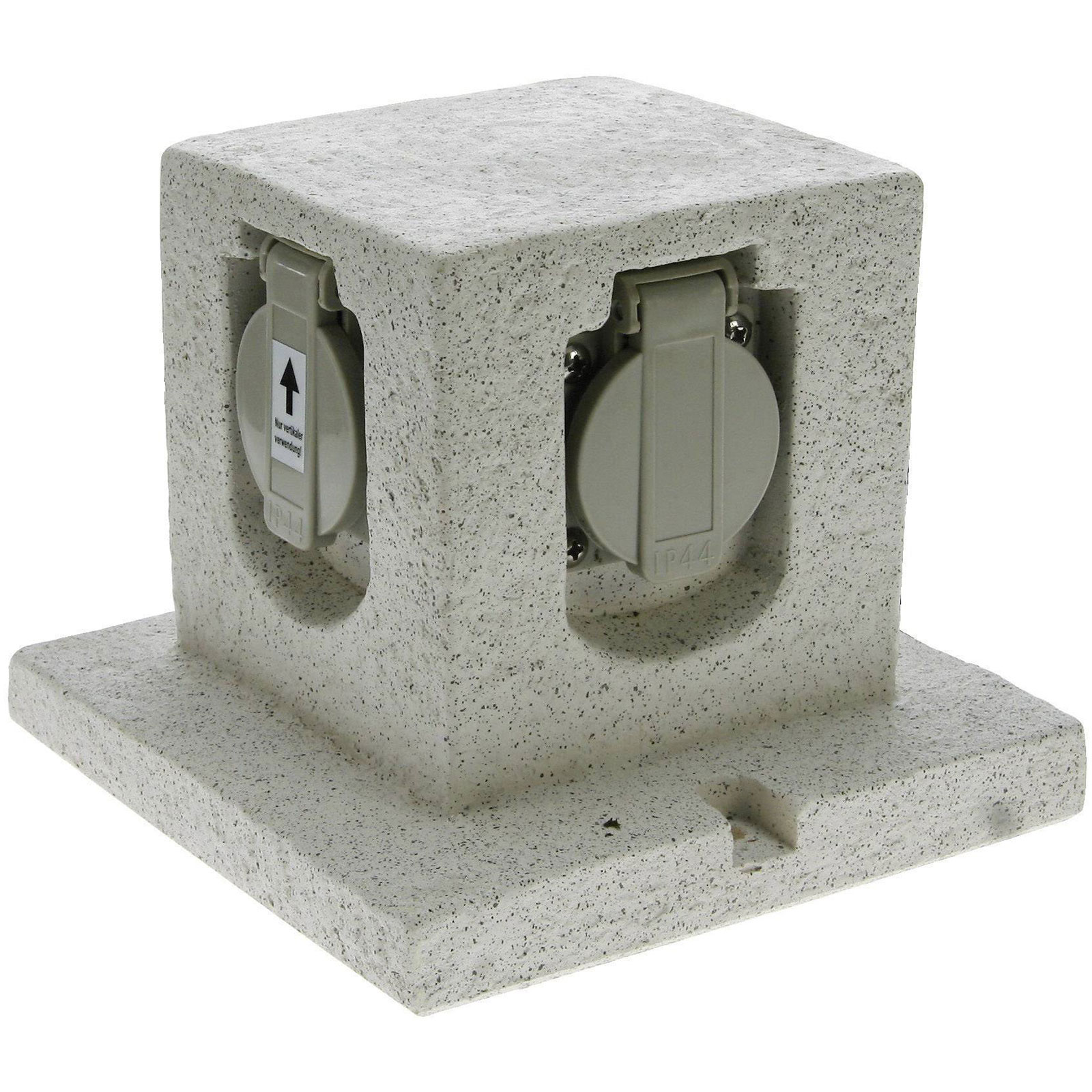 Heitronic 36315 Power Strip Granite Grey Weatherproof 5m Cable Outdoor ...