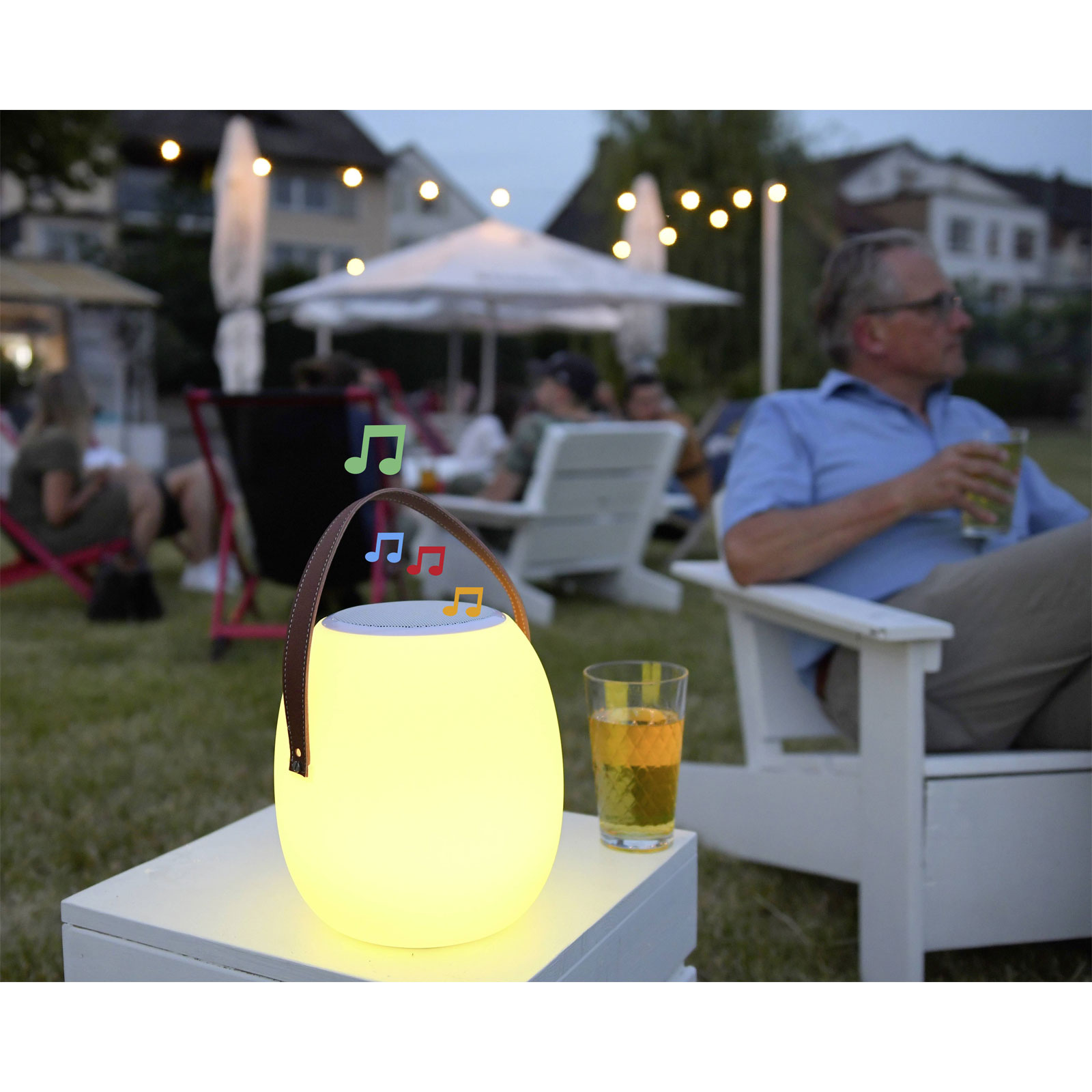 Megatron MT69083 Spika Outdoor LED Desk Light & Speaker 10W RGBW White ...