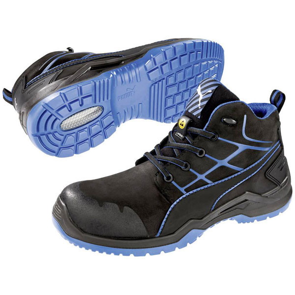 PUMA 634200-44 Krypton Blue Safety Boots S3 Size 44 ESD Black/Blue ...