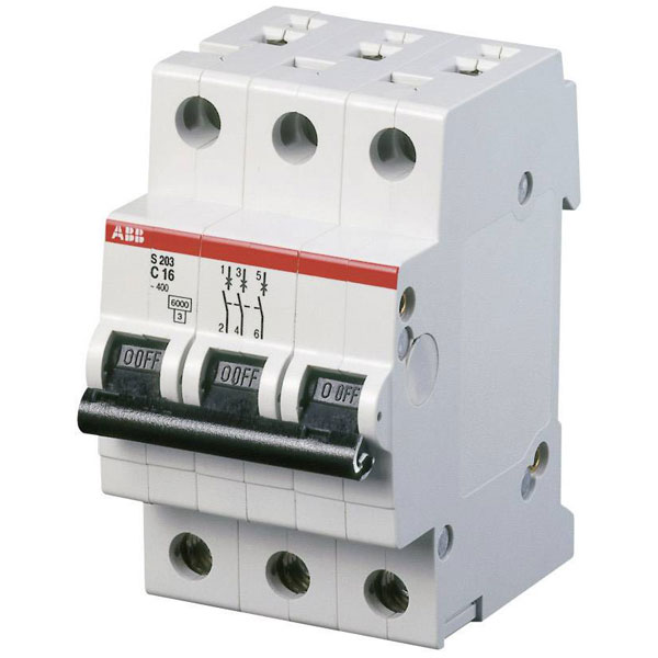ABB 2CDS253001R0324 S203-C32 Circuit Breaker 32A 3-Pole 230/400V | Rapid Electronics