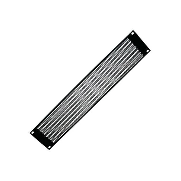 Adam Hall 87222VR Rack air vent 2U 19 inch black metal | Rapid Electronics