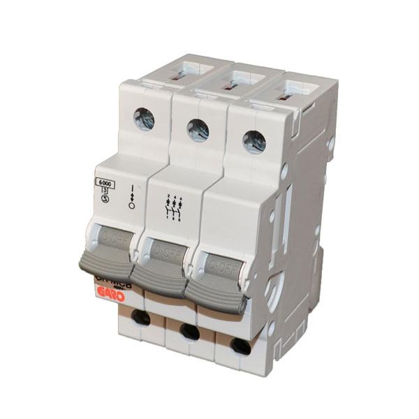 Garo MCB GRC320 20Amps 3Pole MCB C Curve 6kA 3 Module | Rapid Electronics
