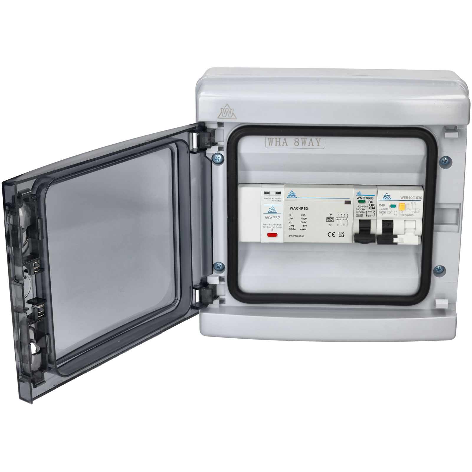 WCED WPEPME08/C40 PME loss unit with Type A 40A RCBO, IP65 | Replenishh