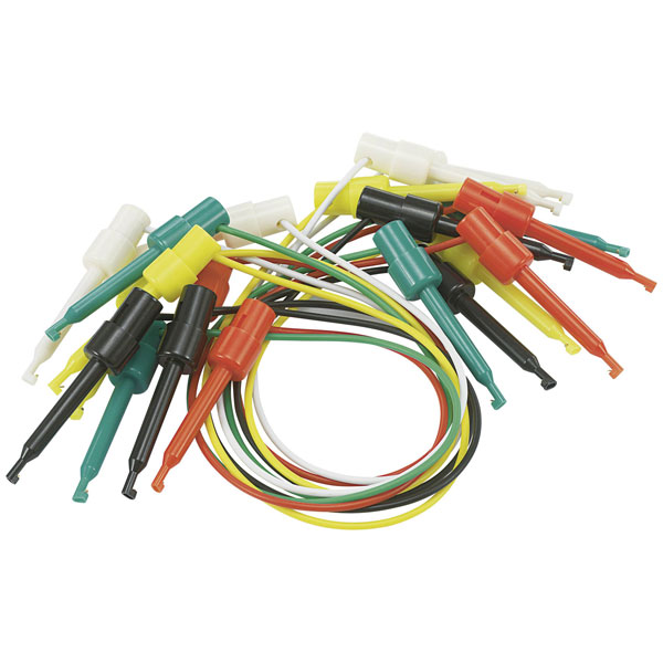 VOLTCRAFT Test lead kit Terminals Terminals 0.28 m Green Yellow White ...