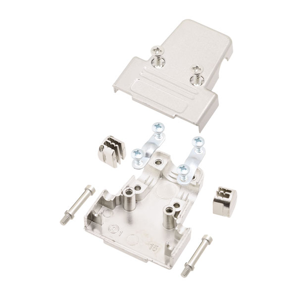 TRI-M-15-K Triple Entry Metallised D Connector Cover 15 Way | Rapid ...