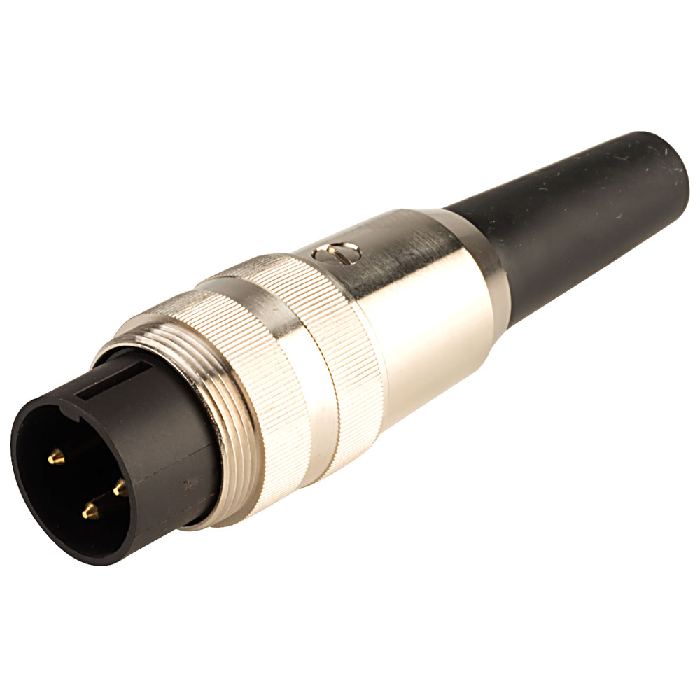 Lumberg SV30 3 Pin Male DIN Plug IEC 60130-9 Straight Cable Mount ...