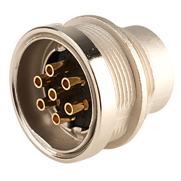 Lumberg SFV70 7 Pin Male DIN Plug IEC 60130-9 Straight Panel Mount ...