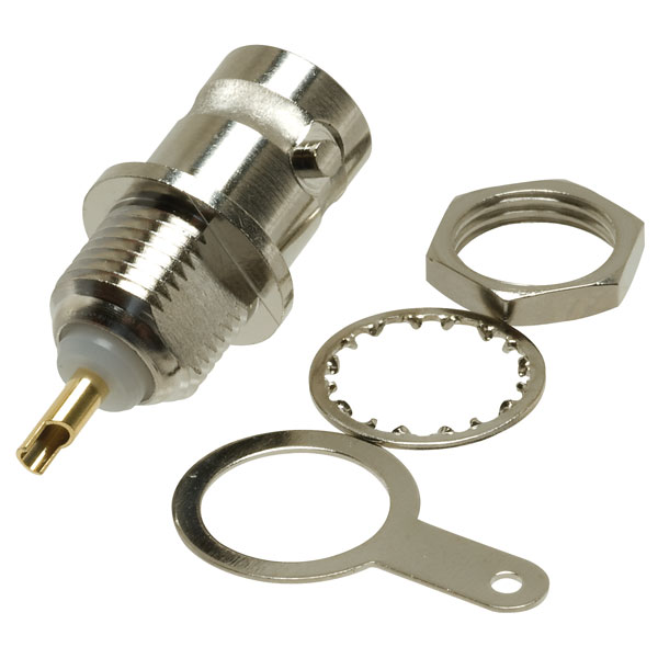 50 Ohm BNC Bulkhead Socket | Rapid Online