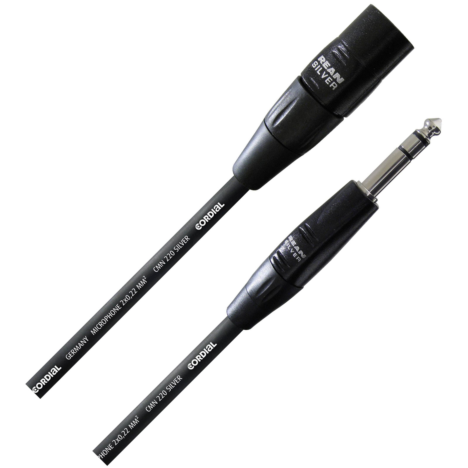Cordial CIM 3 MV XLR Cable Black 3m XLR to 6.35 mm Jack Plug Audio ...