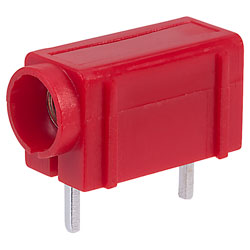 TruConnect 4mm PCB Horizontal Test Socket Red | Rapid Electronics