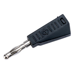 TruConnect 170556 Stackable 4mm Plug Black | Rapid Online