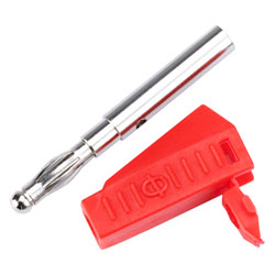 TruConnect 170557 Stackable 4mm Plug Red | Rapid Online