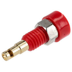 TruConnect 170587 2mm Insulated Test Socket Gold Plated Red | Rapid Online