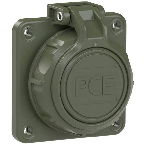 PC Electric 20352-8u Safety mains socket bronze green PA6 ABS IP66/IP68 ...
