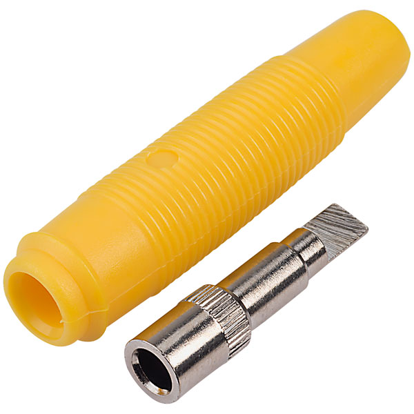 TruConnect 4mm Cable Test Socket Yellow | Rapid Electronics