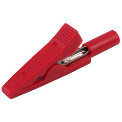 TruConnect 2mm Crocodile Clip Red | Rapid Online