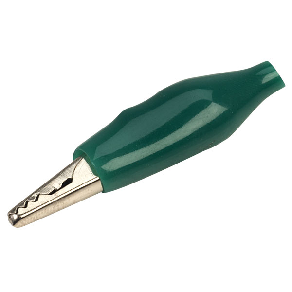 TruConnect Miniature Crocodile Clip Green | Rapid Electronics